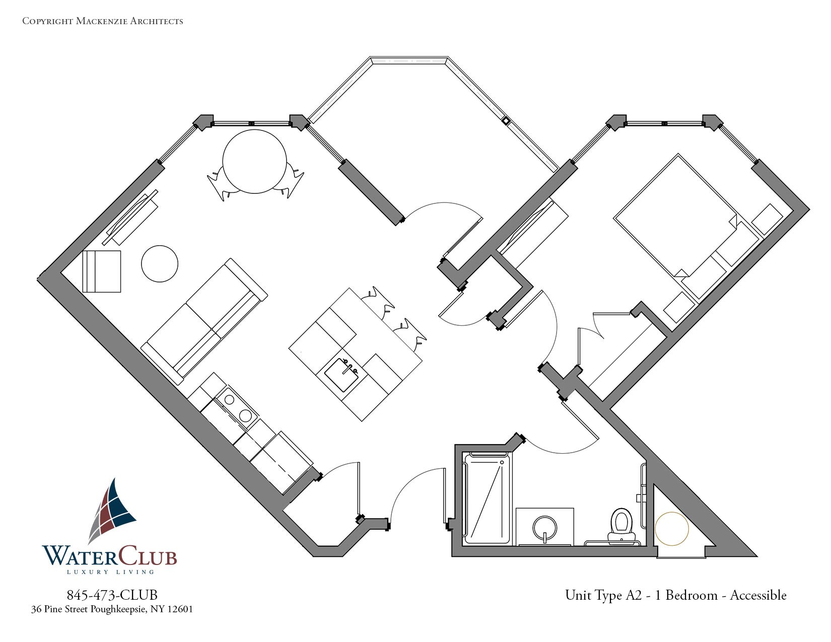 1 Bedroom Floorplans - Water Club - Luxury Living